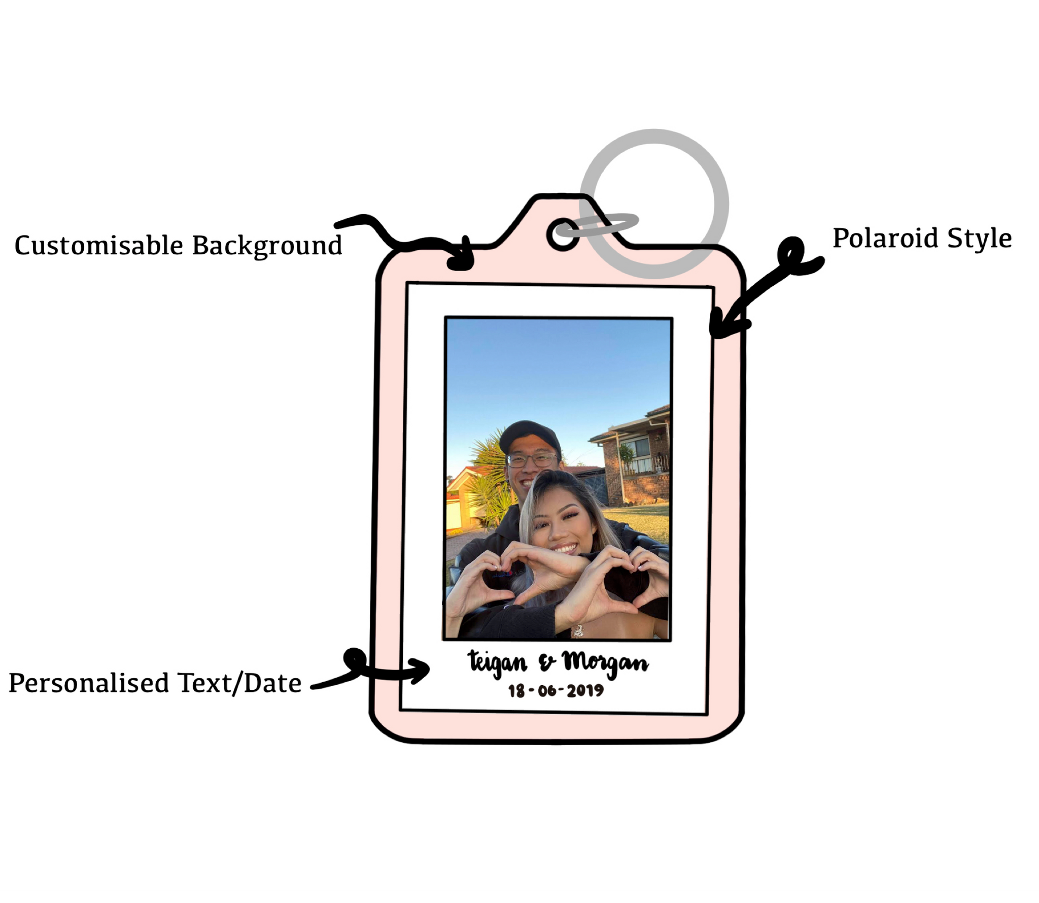 Personalised Polaroid Keychain – Custid